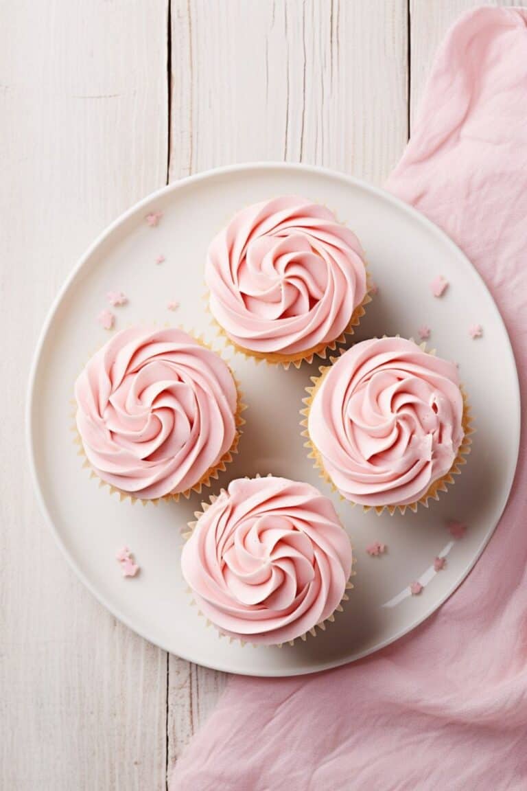 Pink Buttercream Cupcakes - BeCentsational