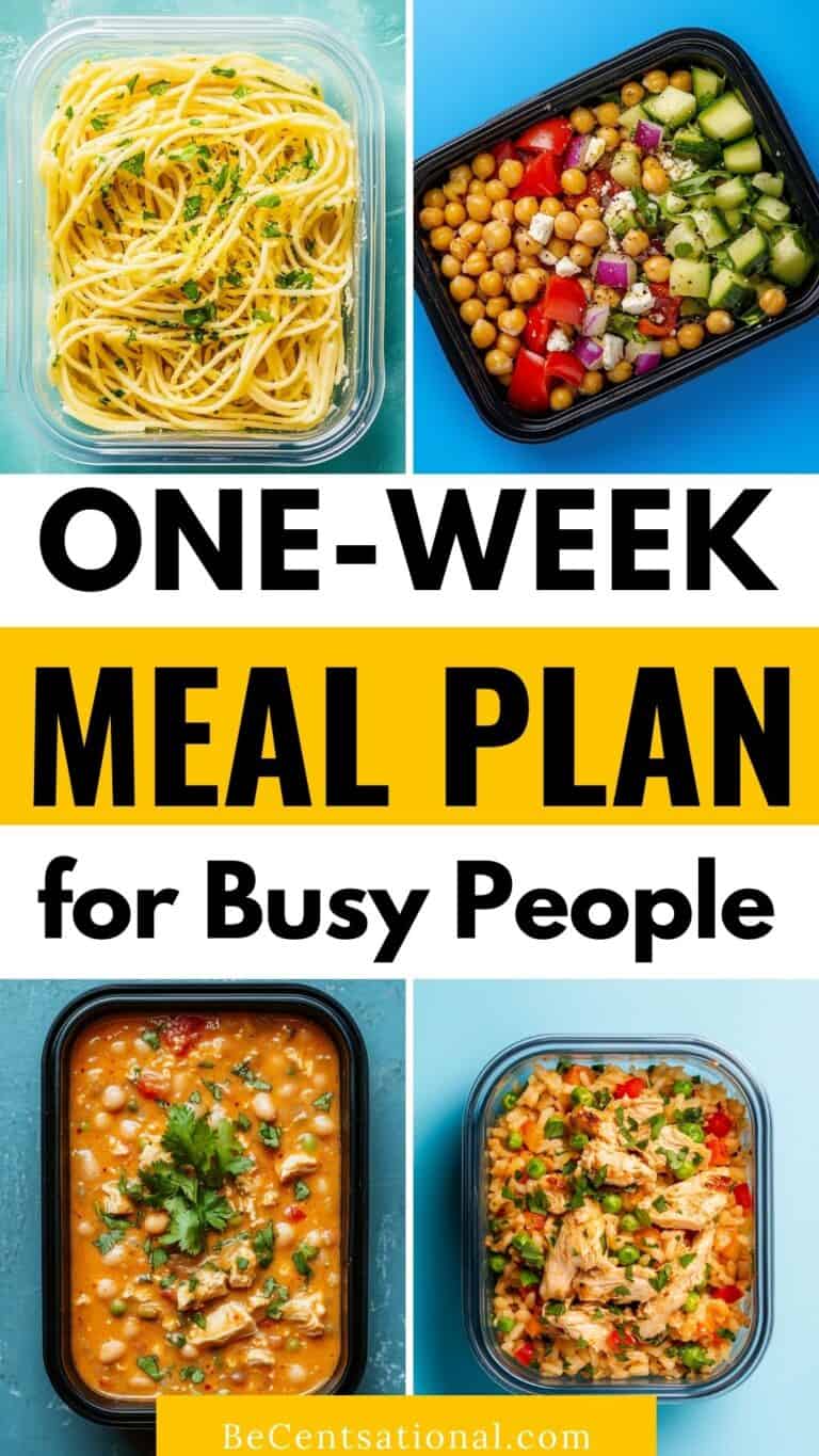 One-Week Meal Plan for Busy People (Fast & Delicious!) - BeCentsational