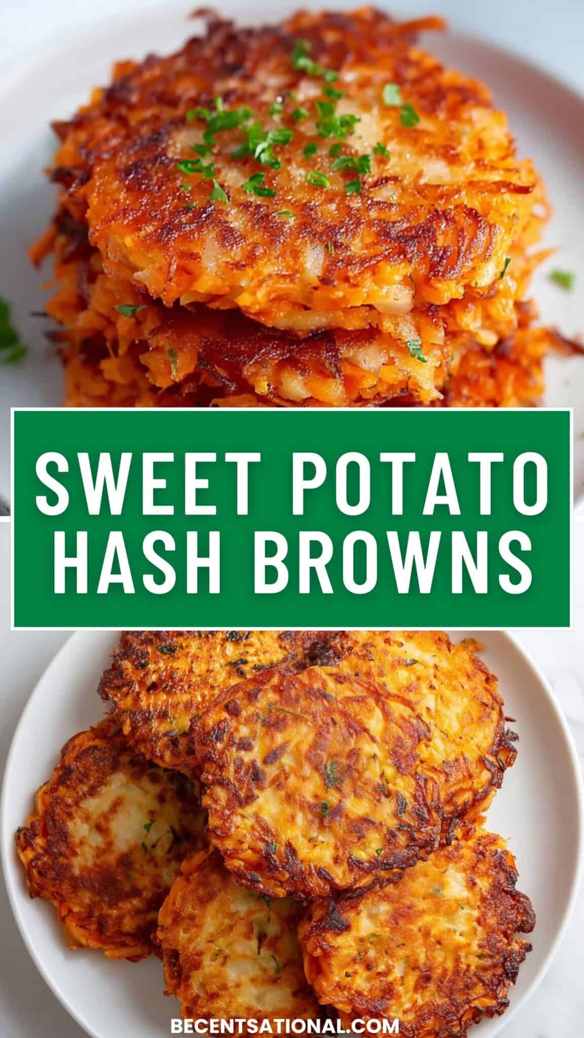 Sweet Potato Hash Browns - BeCentsational